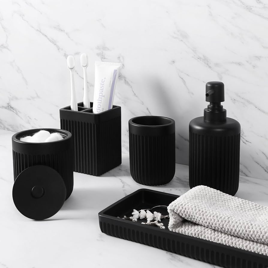 Black Bathroom Accessories - Enki