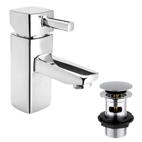 Stella basin mixer tap with slotted waste - chrome at £34.99 only - Enki