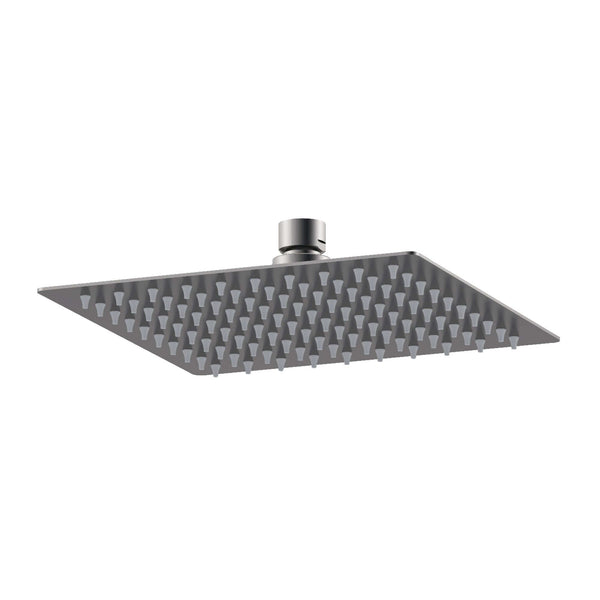Square ultra slim shower head stainless steel 200mm - gunmetal grey ...