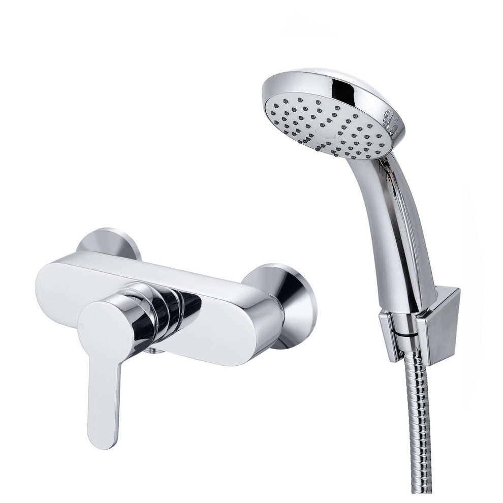 Apollo manual shower mixer with handset, hose and wall bracket - HOUSE ...
