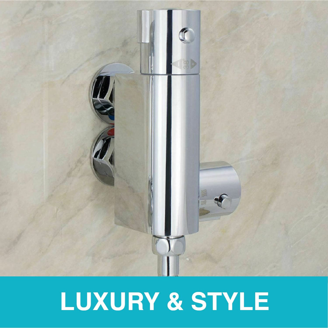 Vero mini vertical thermostatic shower bar mixer valve - chrome - HOUSE ...