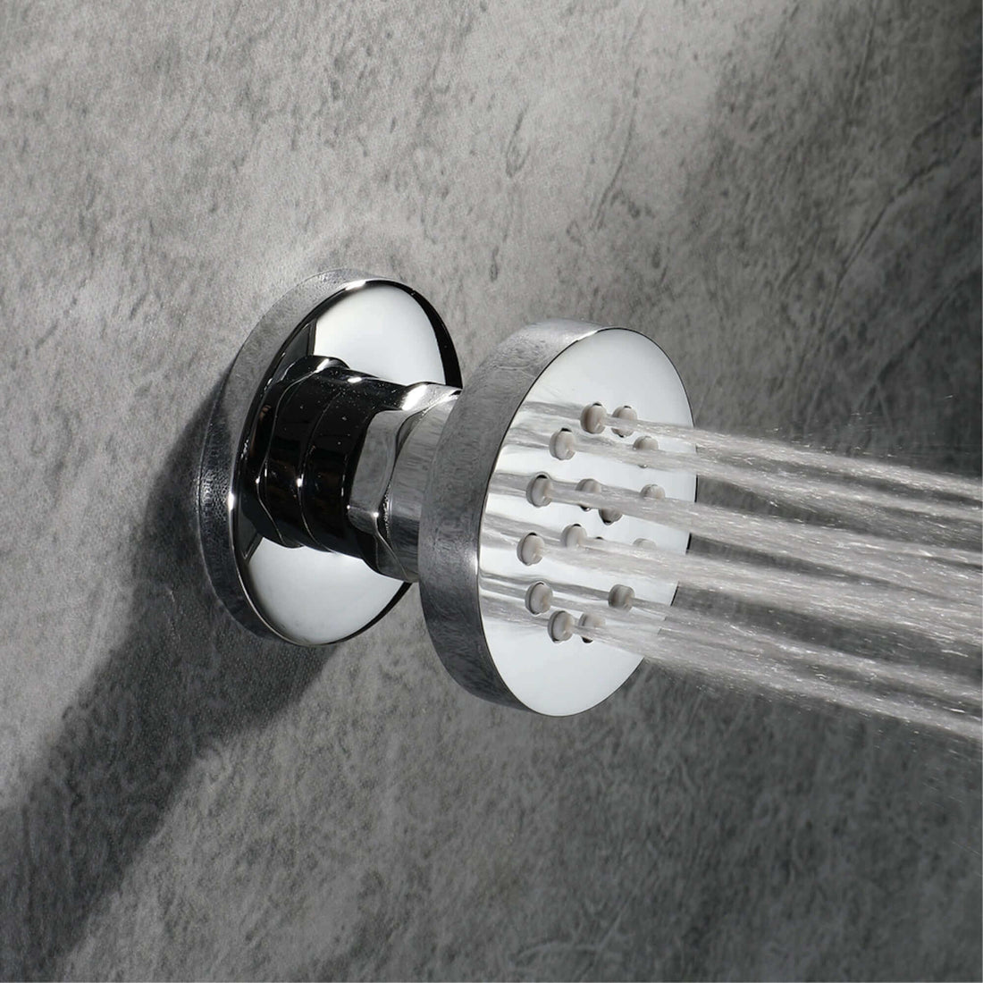 Round shower body jet - chrome at £19.99 only - Enki