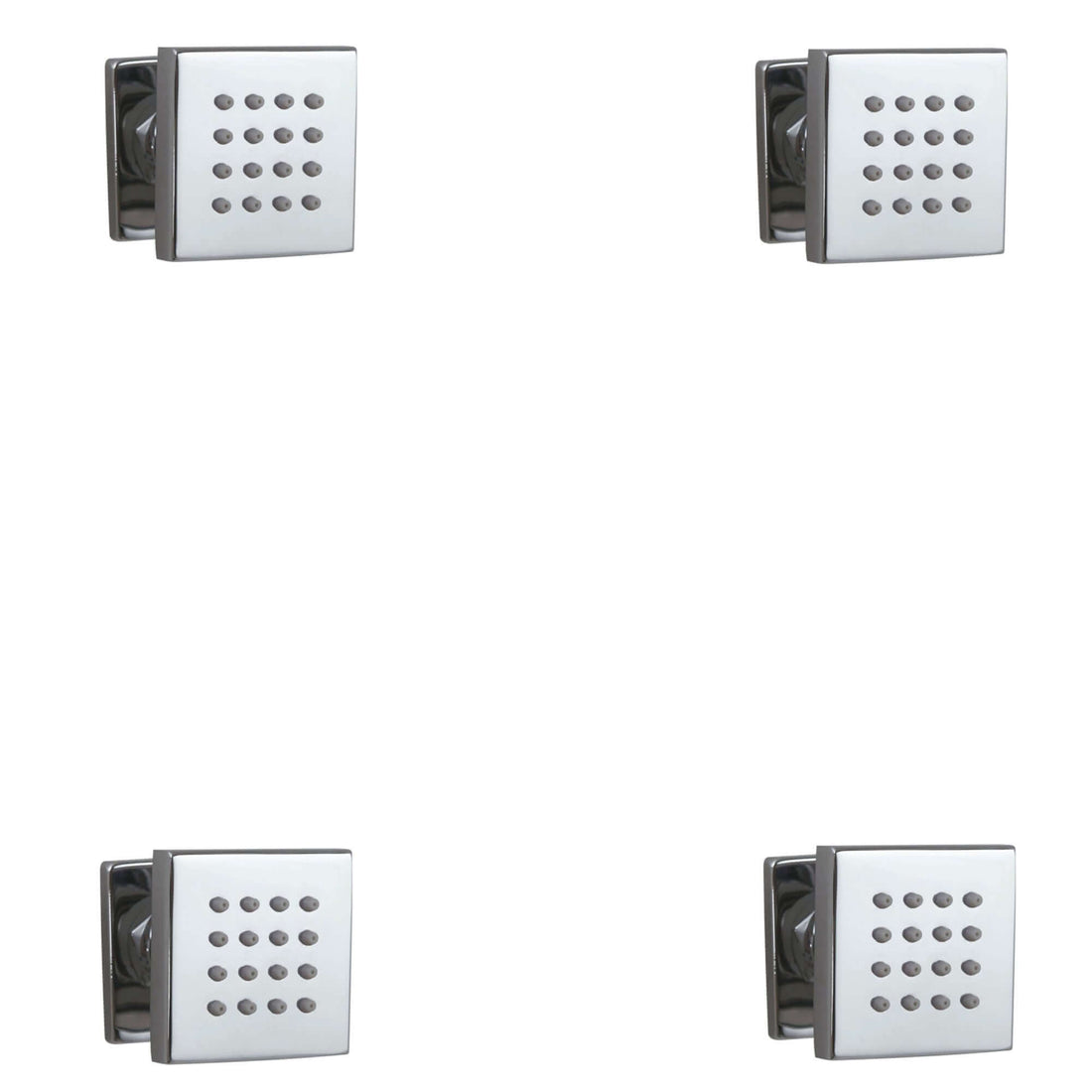 4 x square shower body jets - chrome at £59.99 only - Enki