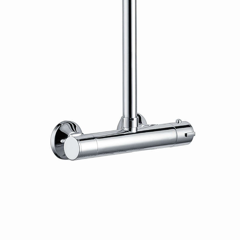 Dune thermostatic bar shower set single outlet with ultra slim 200mm ...